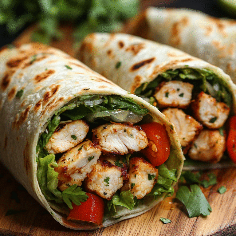 Cheesy Garlic Chicken Wrap Recipe | Easy & Delicious Wraps
