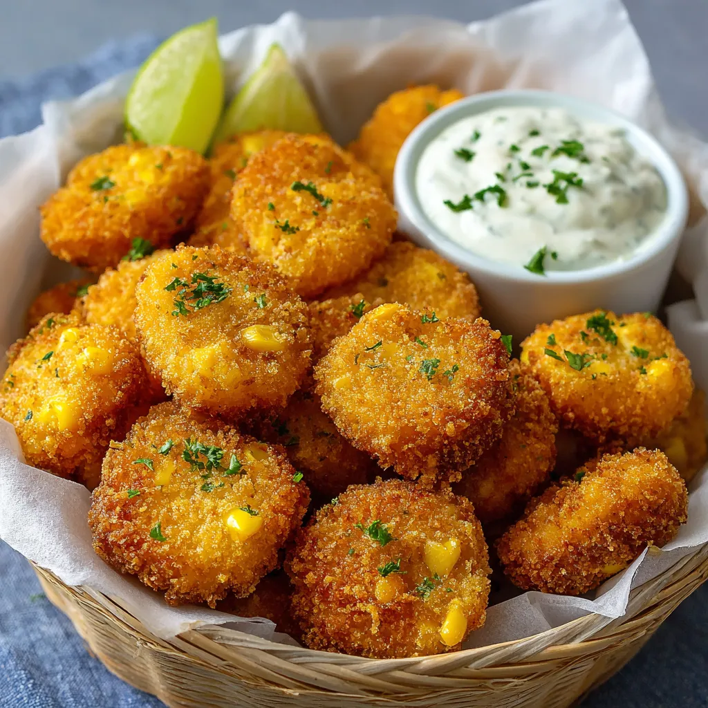 Delicious Corn Nuggets Recipe | dailydishfresh